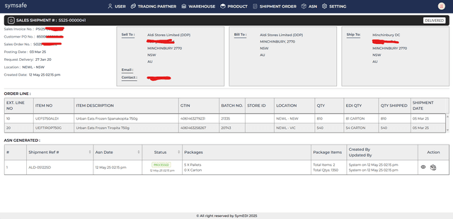 Web Case Study | EDI Purchase Order Shipment for Distributor
